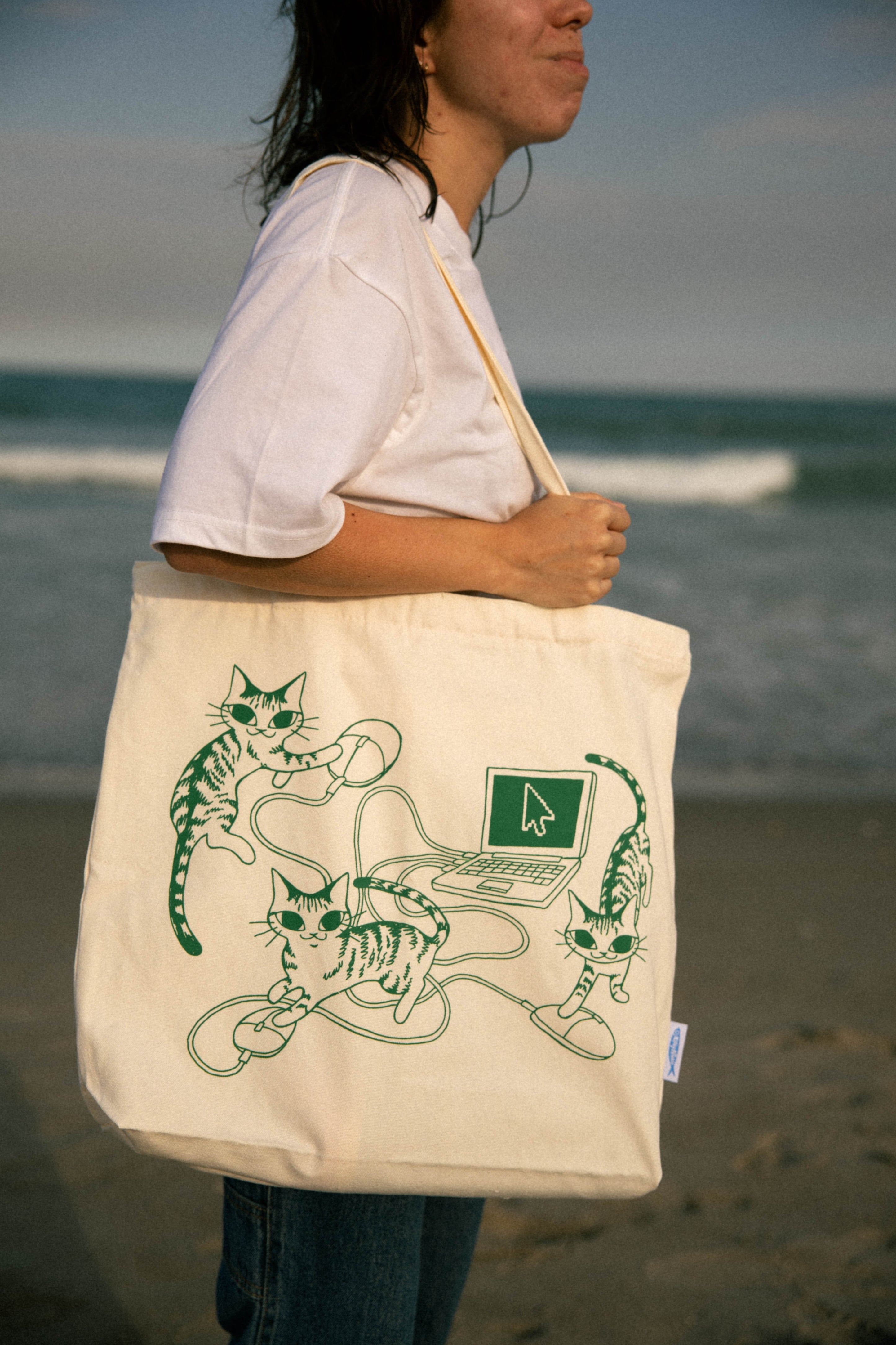 Computer Cat Tote Bag – Kelly Pringle Art