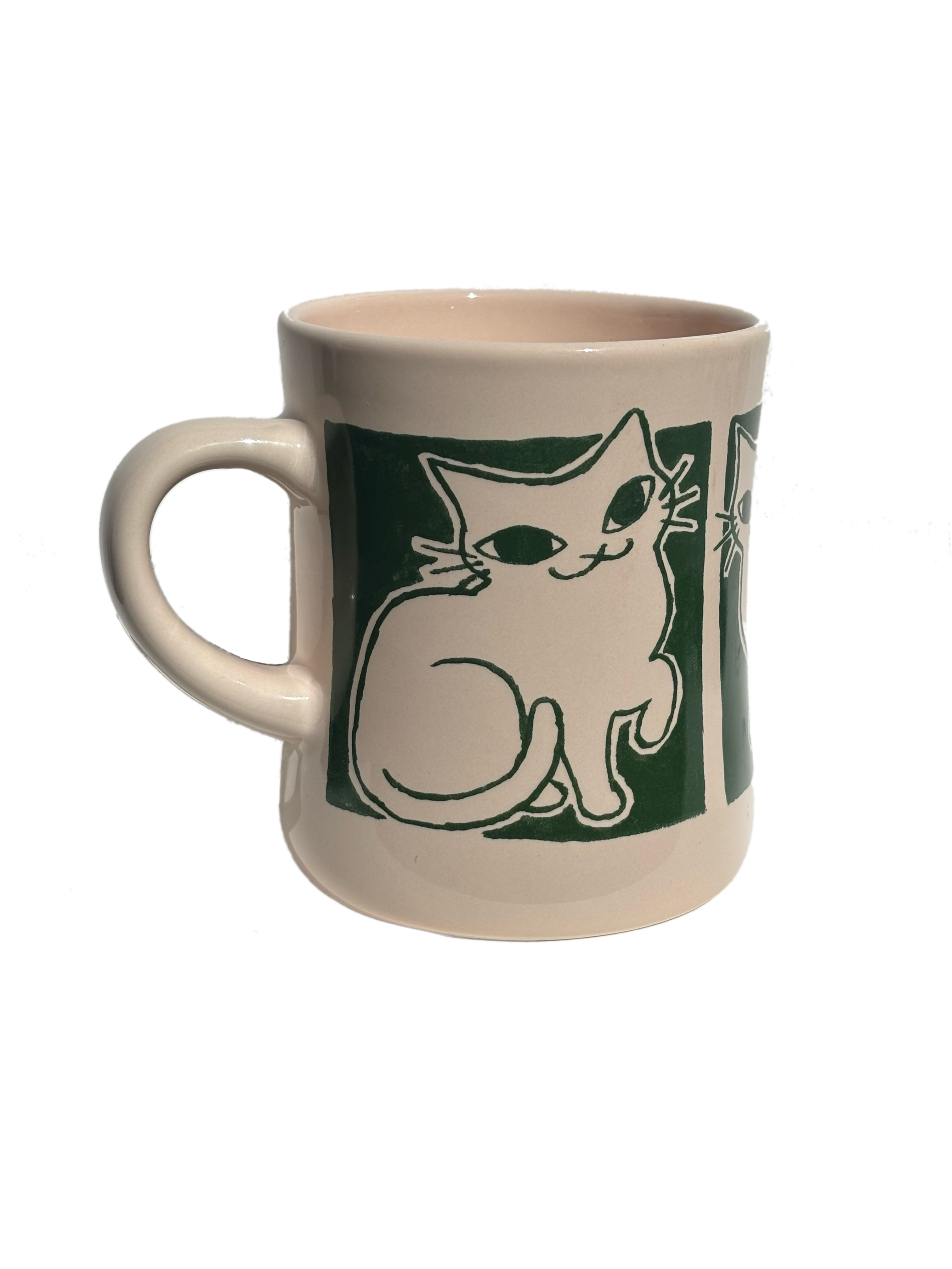 Green Cat Mug – Kelly Pringle Art