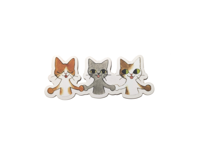 Cats Holding Hands Sticker – Kelly Pringle Art