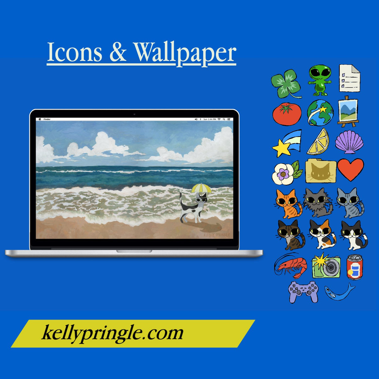 Beach Wallpaper & Icons – Kelly Pringle Art